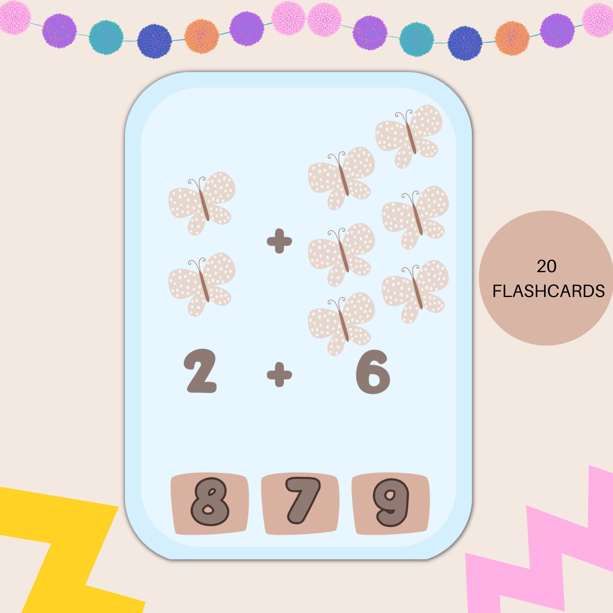 Addition Flash Cards/ Addition Clip Cards/ Addition - Etsy