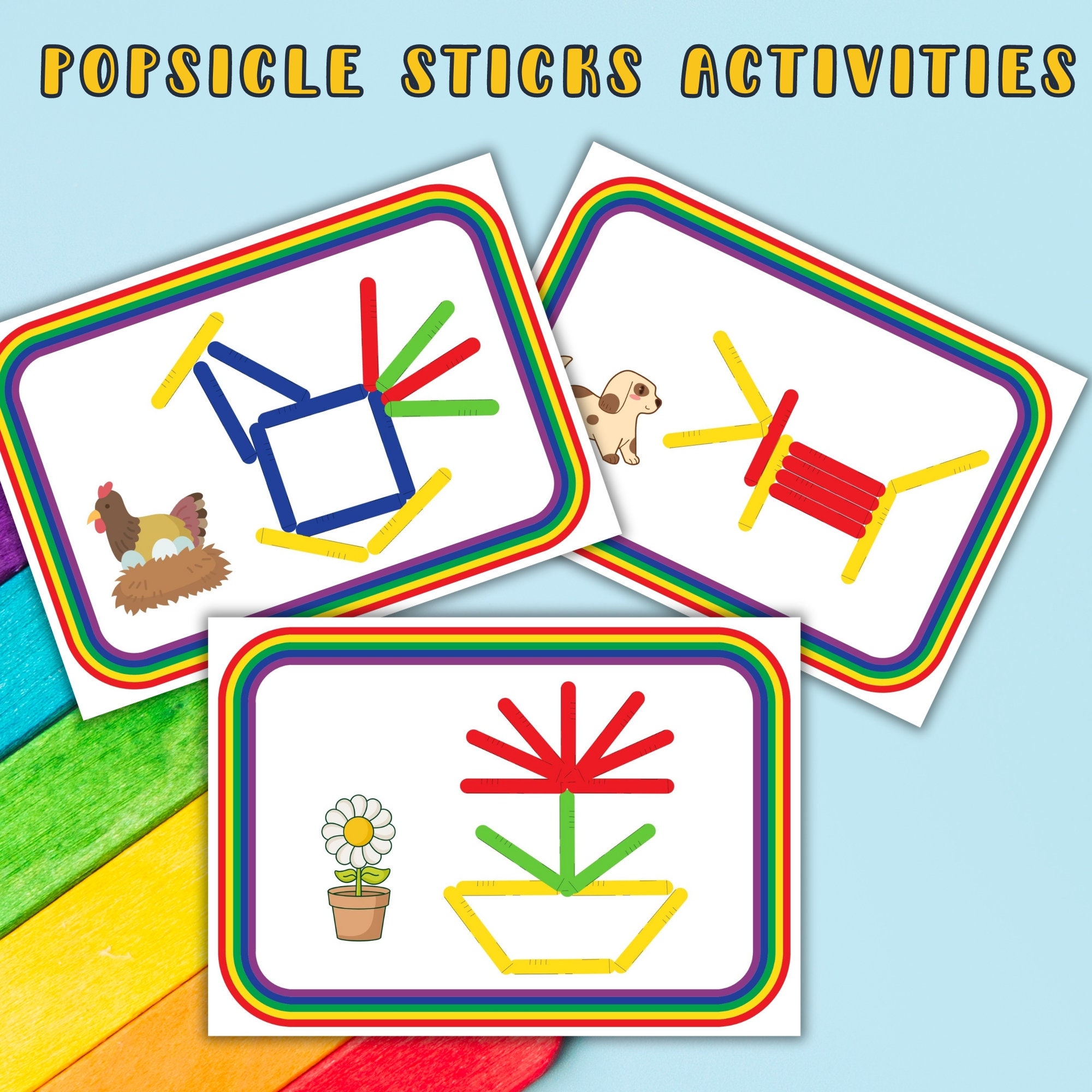 Popsicle Stick Creations / Popsicle and Plastic Stick Activities ...