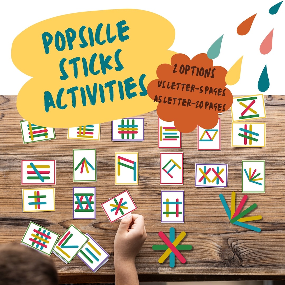 Popsicle Stick Crafting Guide - Selectable A5 or US Letter Printables ...