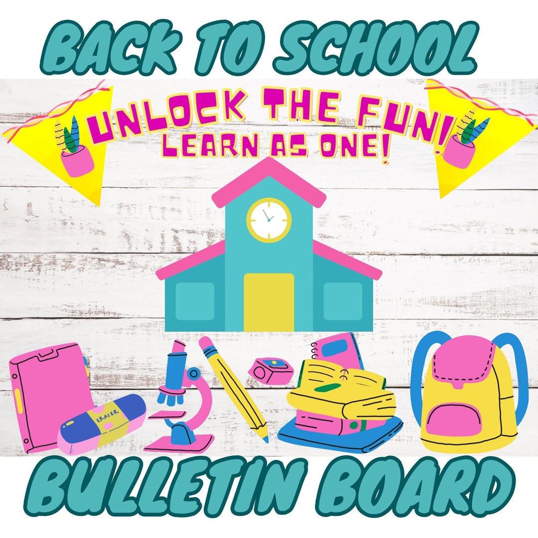 Back to School Bulletin Board Kit/back to School Bulletin - Etsy