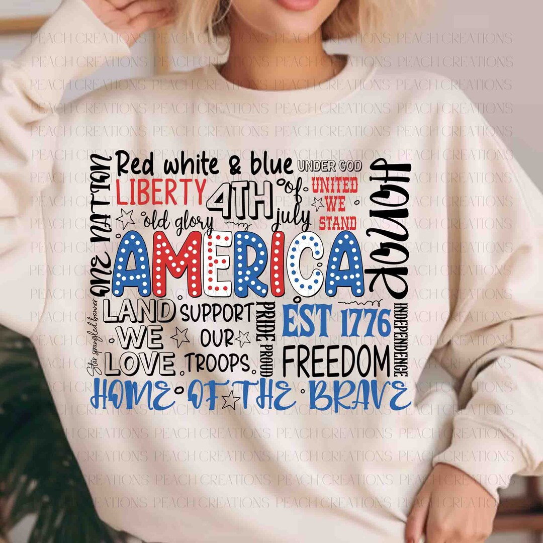 Red White Blue PNG, Patriotic 4th of July Png, 4th of July ...