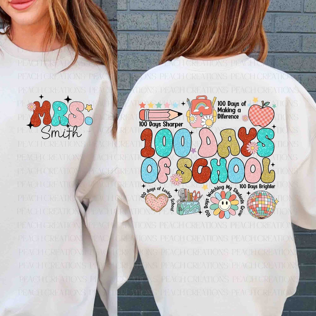 Happy 100 Days of School PNG, Smiley Face Png, School 100th Day Png ...