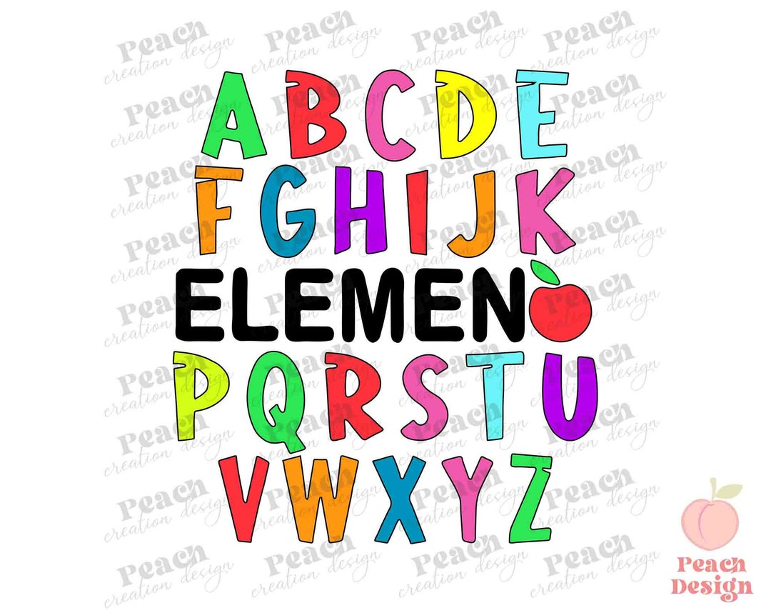 ABC Elemeno SVG Back to School Svg Teaching Svg Teacher - Etsy
