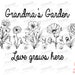 Personalized Grandma's Garden Love Grows Here Png, Birth Month Flowers ...
