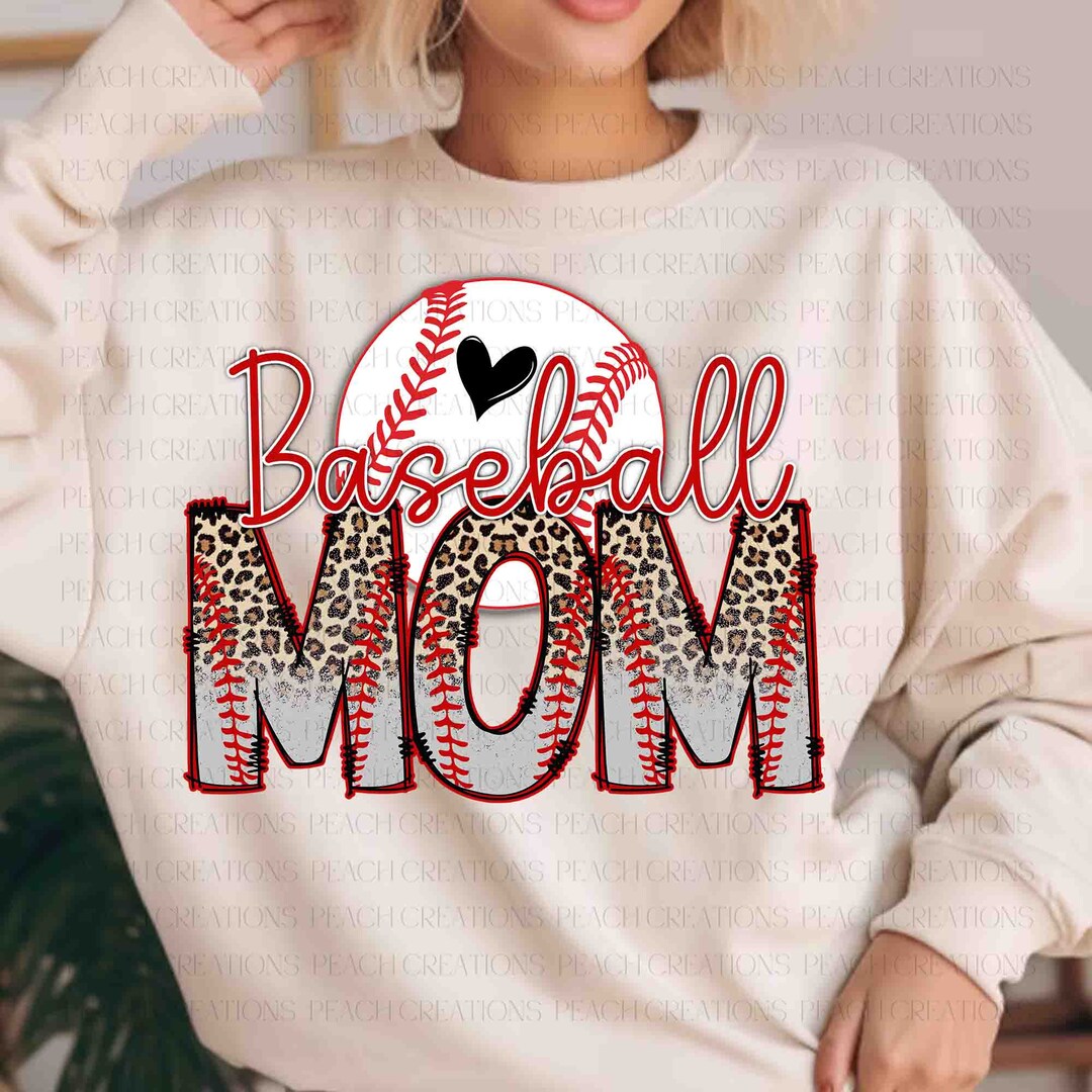 Baseball Mom PNG, Sports Mama Png, Baseball Team Png, Leopard Baseball ...
