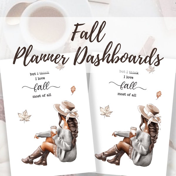 Fall Planner Dashboard A5 Planner Dashboard Autumn Aesthetic Planner ...