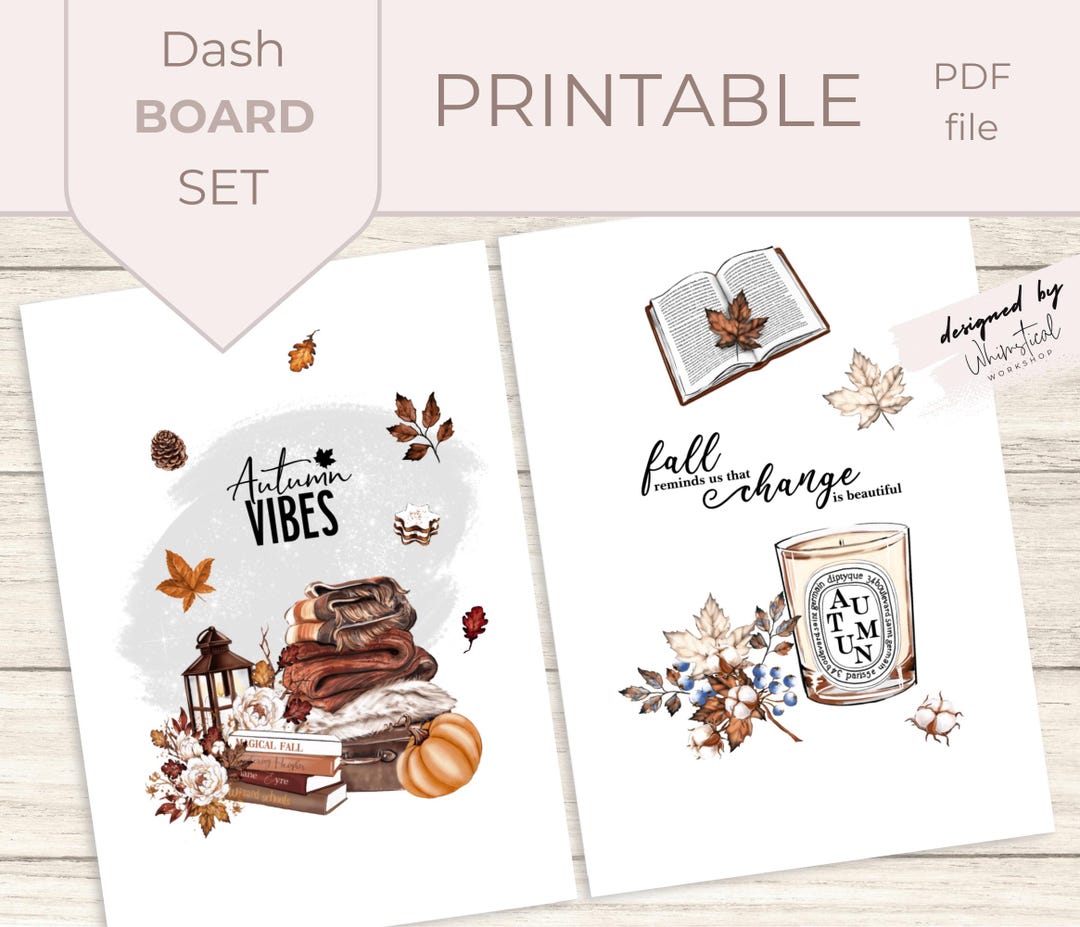 A5 Autumn Planner Dashboard: Fall Vibes Printable (PDF Download) - Etsy