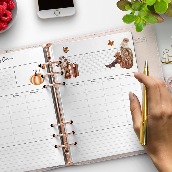 Fall Planner Dashboard A5 Planner Dashboard Autumn Aesthetic Planner ...