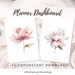 A5 Flower Planner Dashboard, Printable Planner Cover, Watercolor Flower ...