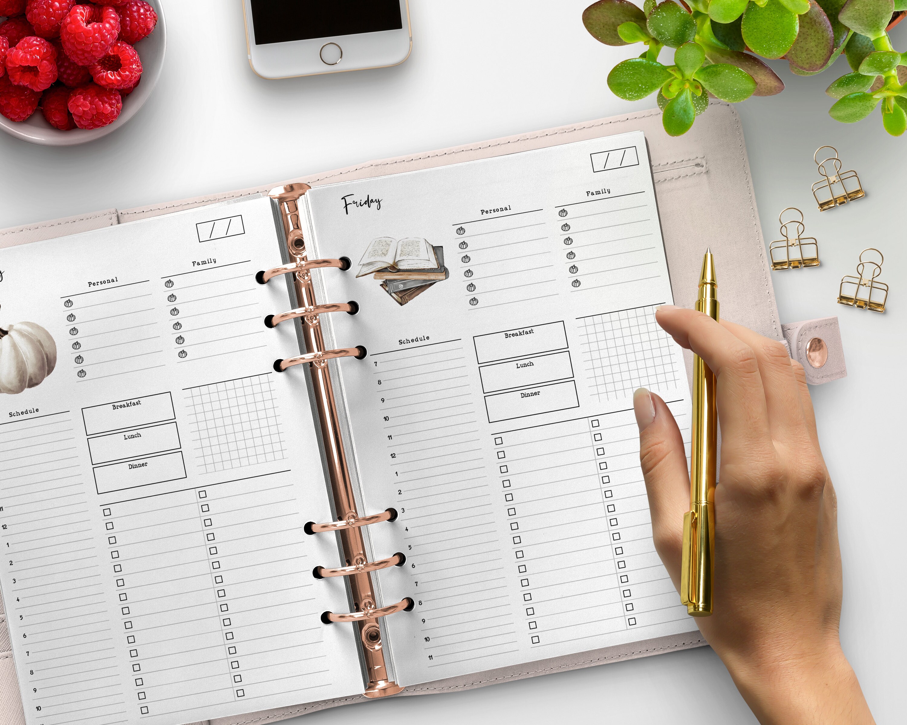 A5 Daily Planner Inserts Printable Planner Daily Schedule - Etsy