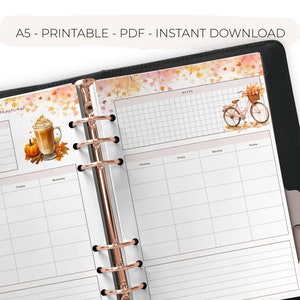 Fall Monthly Planner Printable A5 PDF Instant Download Autumn Planner ...