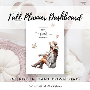 Fall Planner Dashboard A5 Planner Dashboard Autumn Aesthetic Planner ...