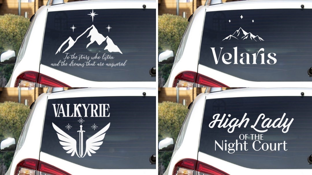 Velaris High Lady Night Court Valkyrie Car Decal ACOTAR - Etsy