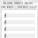 Printable Kids Sheet Music Blank Music Paper Treble Clef Music Sheets ...