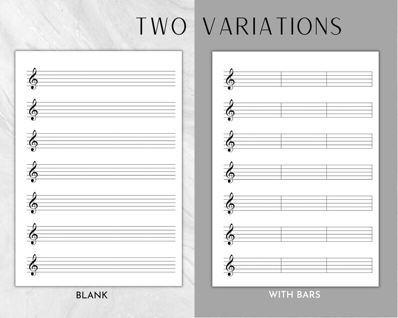 Printable Kids Sheet Music Blank Music Paper Treble Clef Music Sheets ...