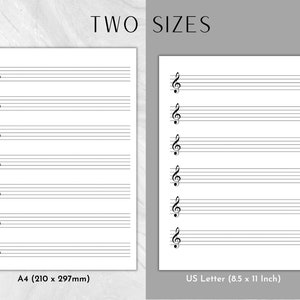 Printable Kids Sheet Music Blank Music Paper Treble Clef Music Sheets ...