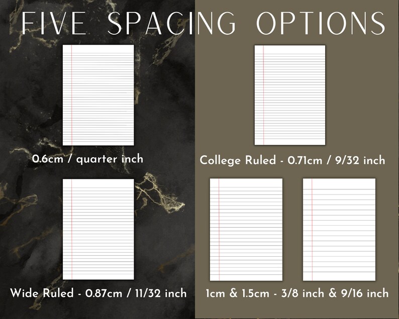 Printable Lined Paper Notebook Paper Writing Paper Digital - Etsy