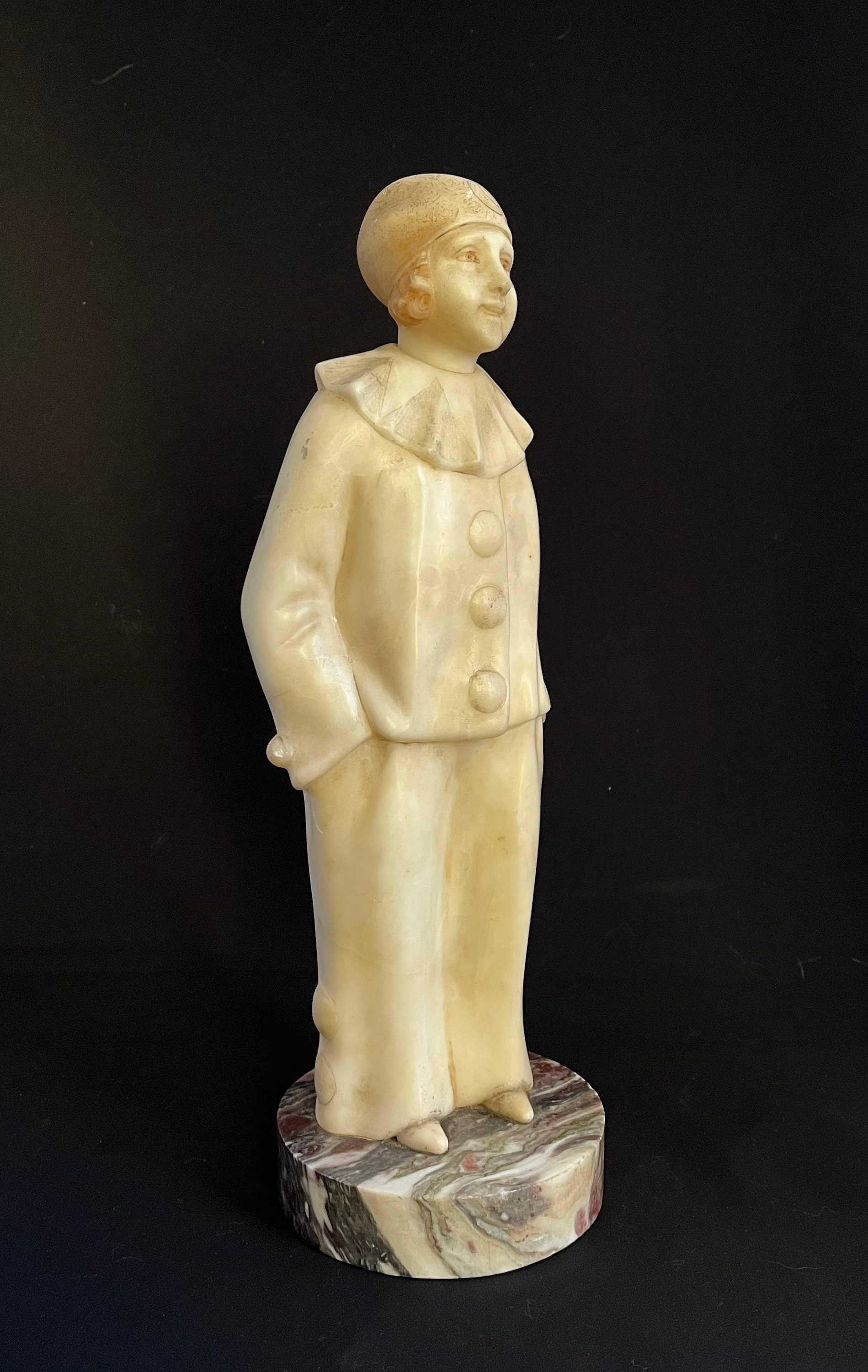 Art Deco Sculptuur Van Een Pierrot Door A. Trefoloni - Etsy