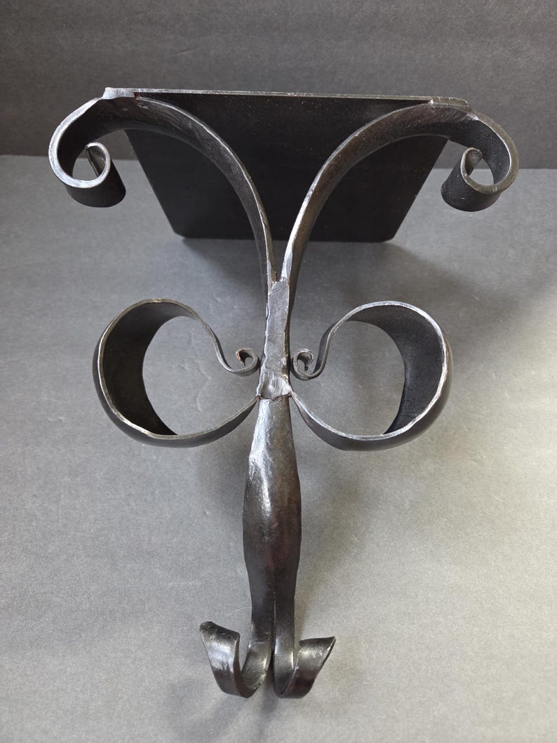 Wrought Iron Hand Forged Fleur De Lis Bookends Pair - Etsy