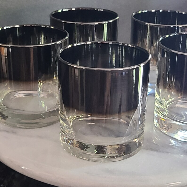 MCM Ombré Silver Fade Rocks / Lowball 5 - Etsy