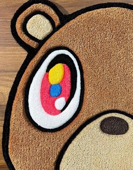 Kanye West Hand Tufted Rug Graduation Bear Custom Rug Customized Gift ...