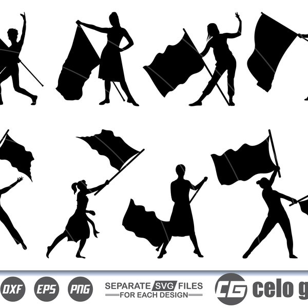 Color Guard Silhouette - Etsy