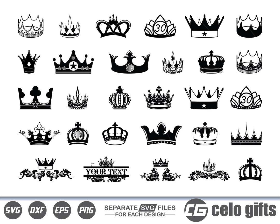 Royal Crown SVG, Royal Crown Vector, Cricut File, Clipart, Silhouette ...