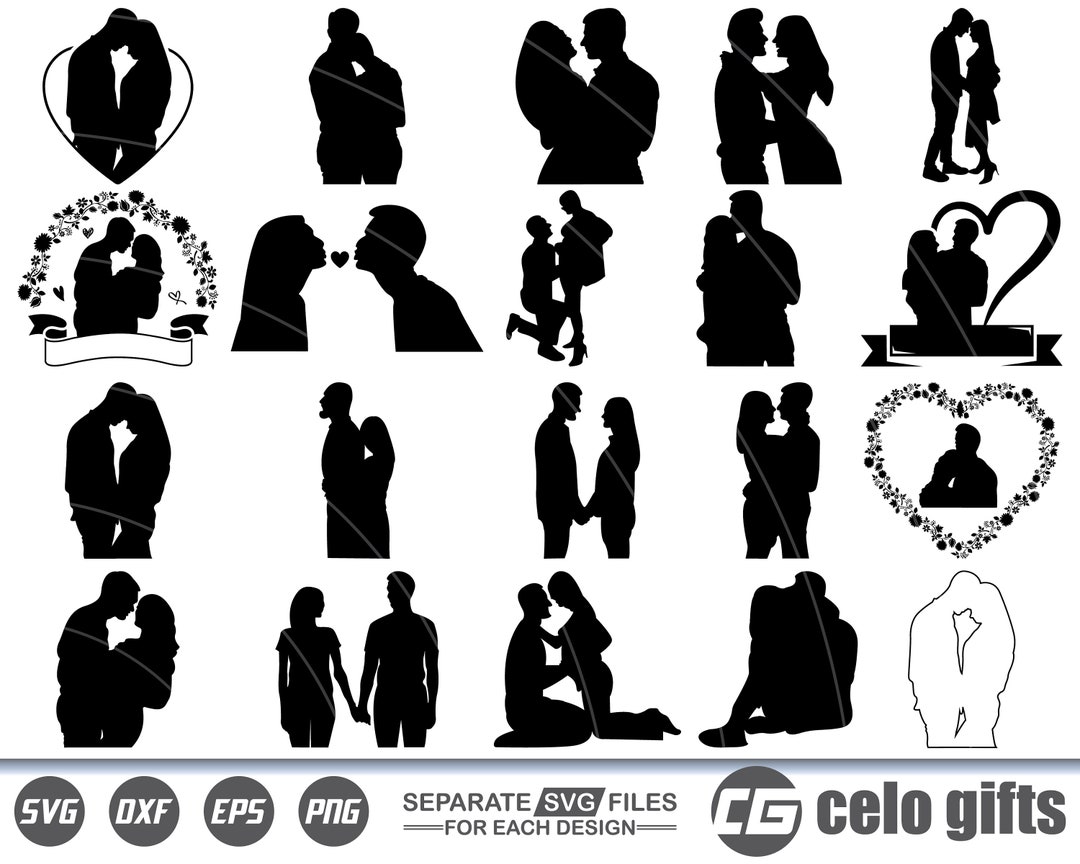 Couple Romantic SVG, Couple Romantic Vector, Cricut File, Clipart ...