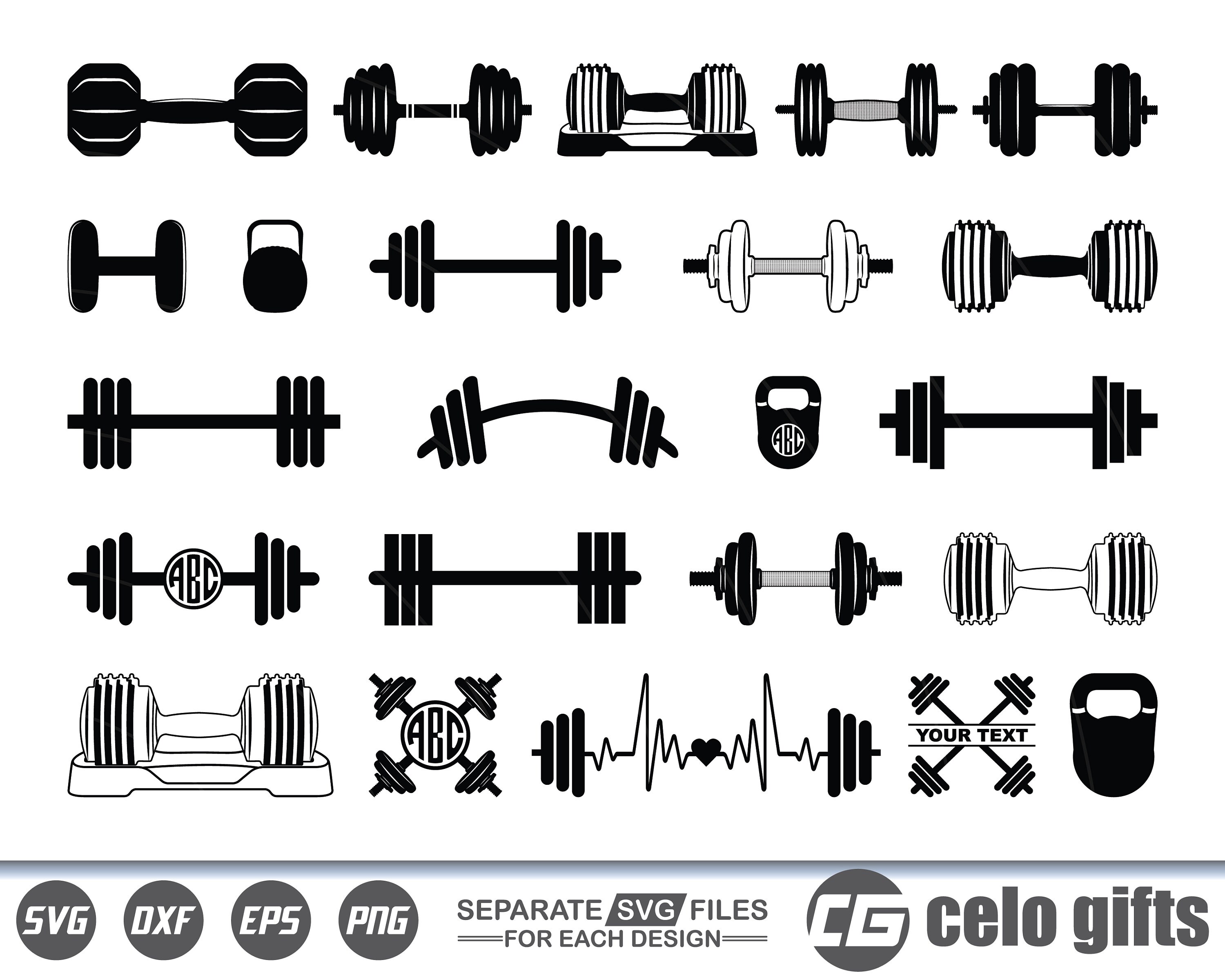 Gym SVG, Gym Vector, Cricut File, Gym Clipart, Gym Silhouette, Cuttable ...