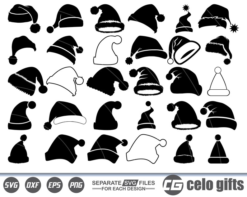 Santa Hat SVG, Christmas Hat Svg, Santa Hat Vector, Cricut File ...