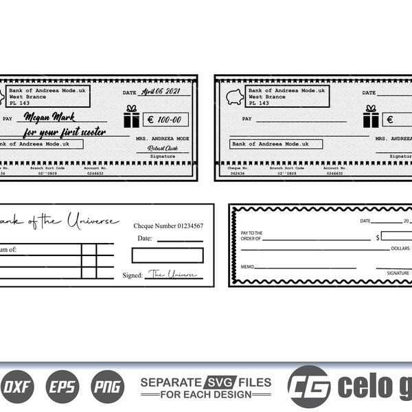 Blank Check Svg - Etsy