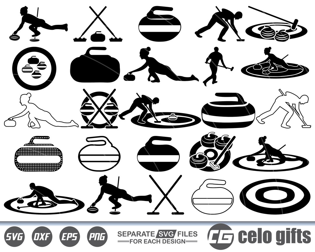 Curling SVG, Curling Vector, Cricut File, Clipart, Silhouette, Cuttable ...