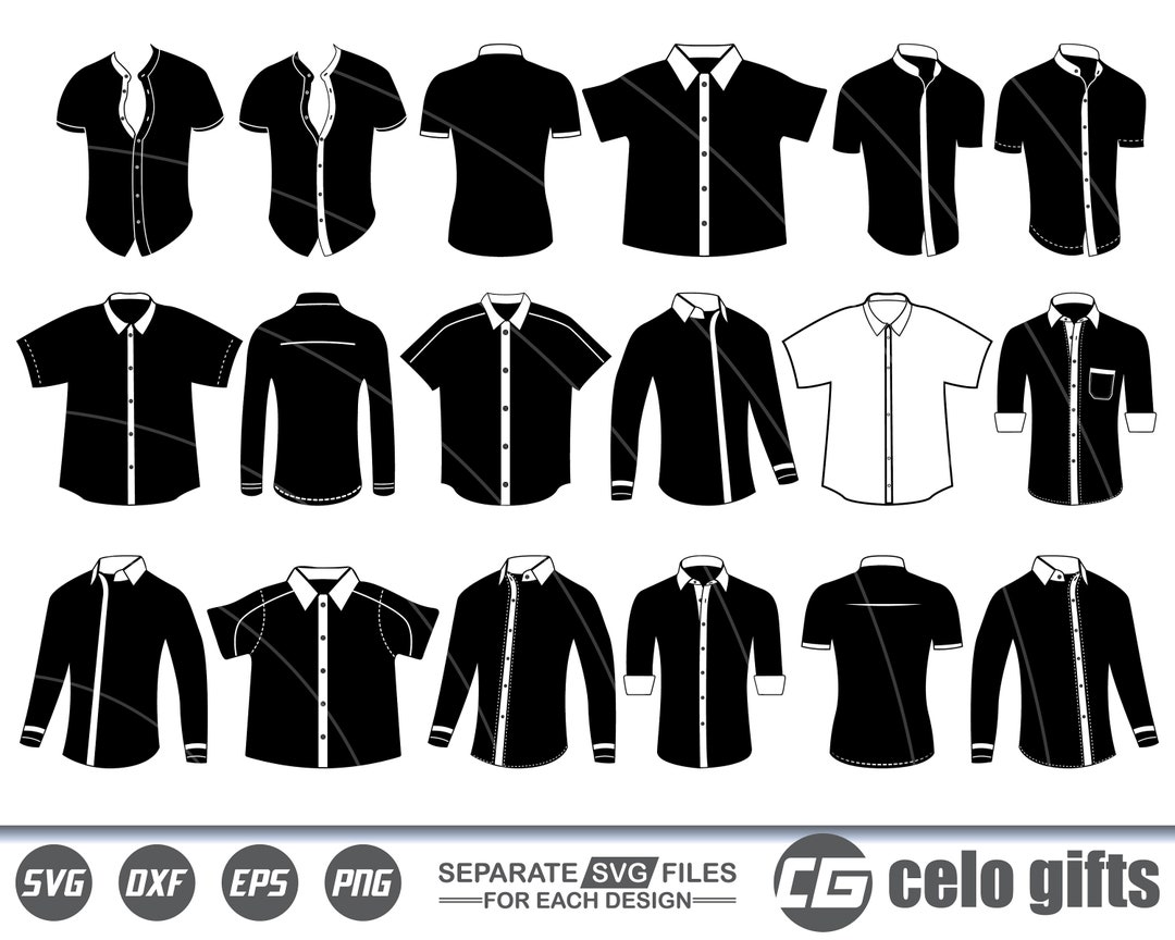 Short Sleeve Shirt SVG, Short Sleeve Shirt Vector, Cricut File, Clipart ...