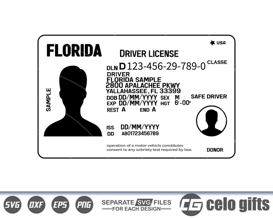 Florida Driver License SVG, Florida Driver License Vector, Cricut File ...