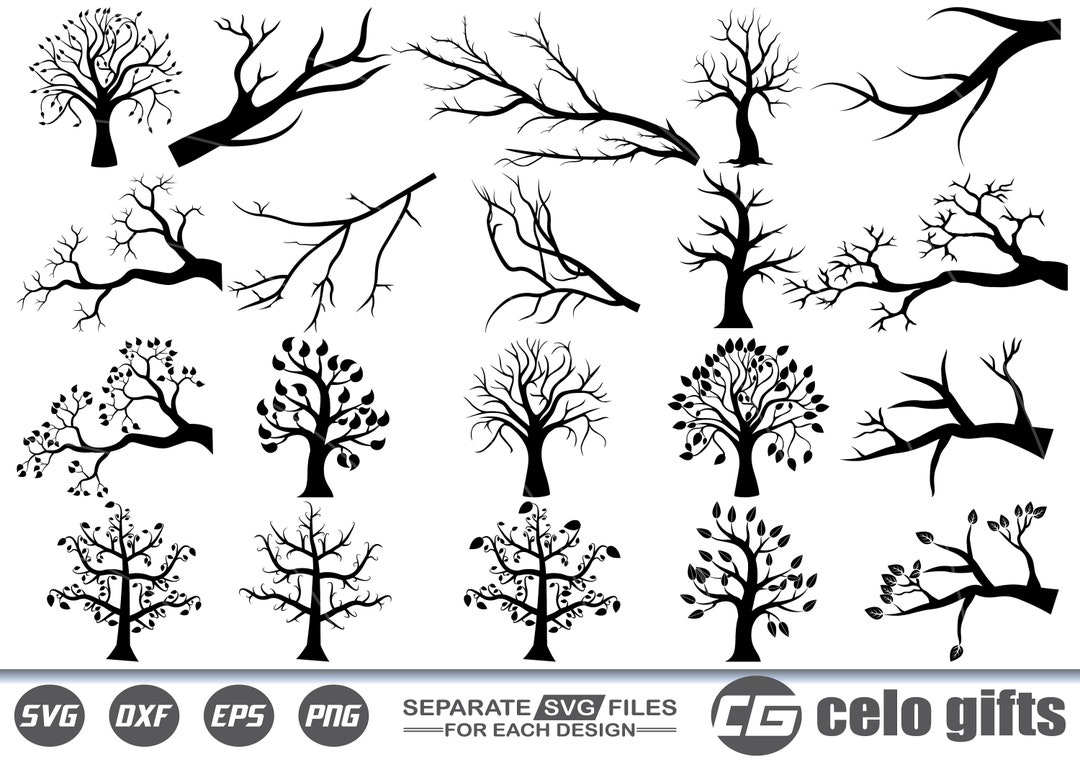 Branching Tree SVG, Branching Tree Vector, Cricut File, Clipart ...