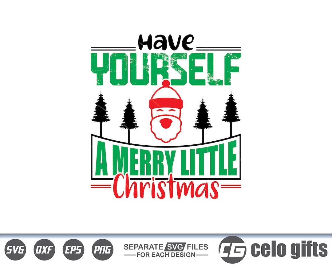 Tenga una feliz pequeña Navidad SVG, vector de Navidad, archivo Cricut ...