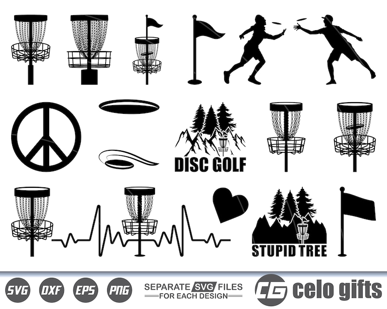 Disc Golf SVG, Disc Golf Vector, Cricut File, Clipart, Silhouette ...