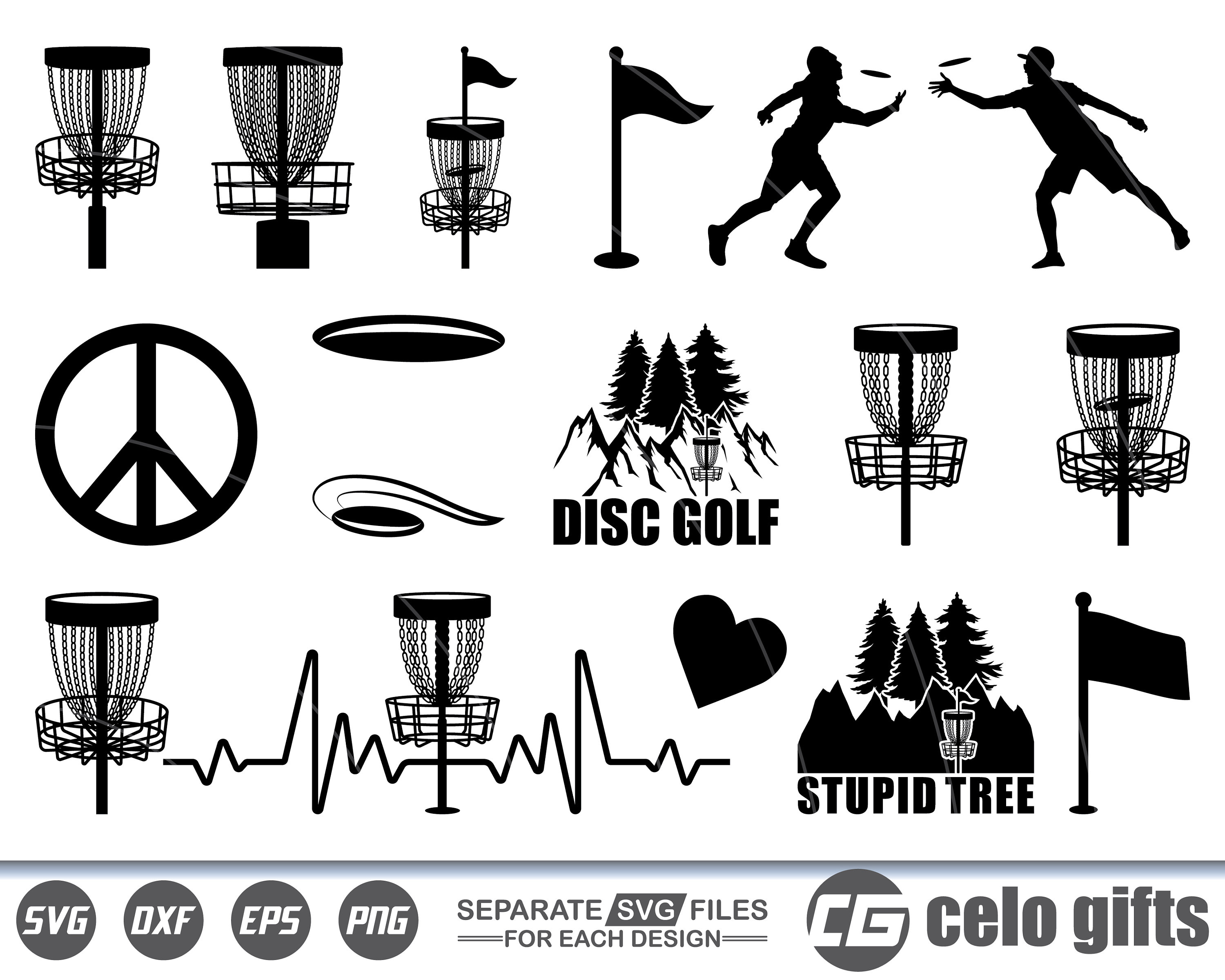 Disc Golf SVG, Disc Golf Vector, Cricut File, Clipart, Silhouette ...