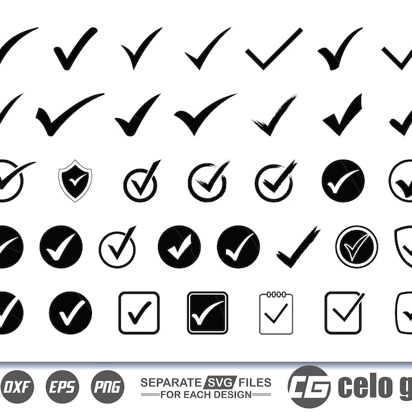 Check Mark Clipart - Etsy