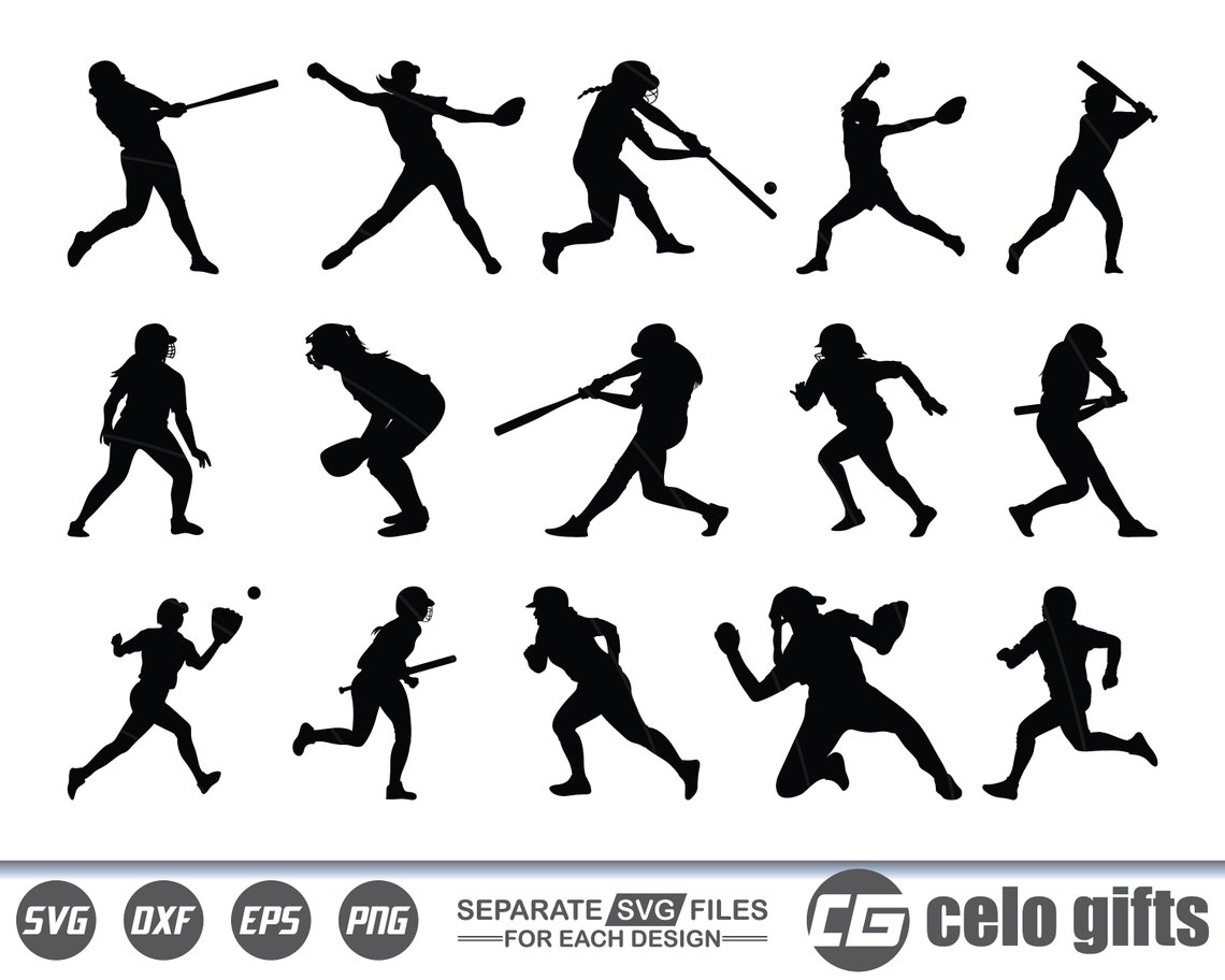 Softball Girl SVG, Softball Girl Vector, Cricut File, Clipart ...