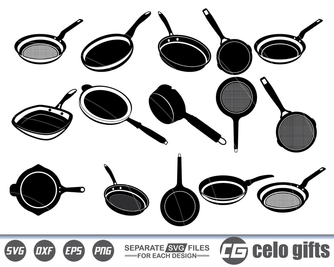 Frying Pan SVG, Frying Pan Vector, Cricut File, Clipart, Silhouette ...