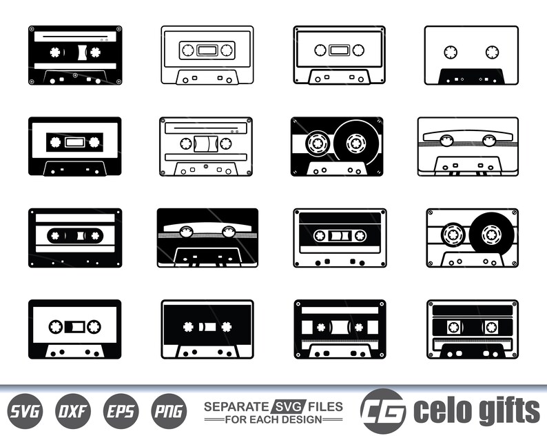 Audio Cassette Tape Svg Audio Cassette Vector Cricut File Clipart