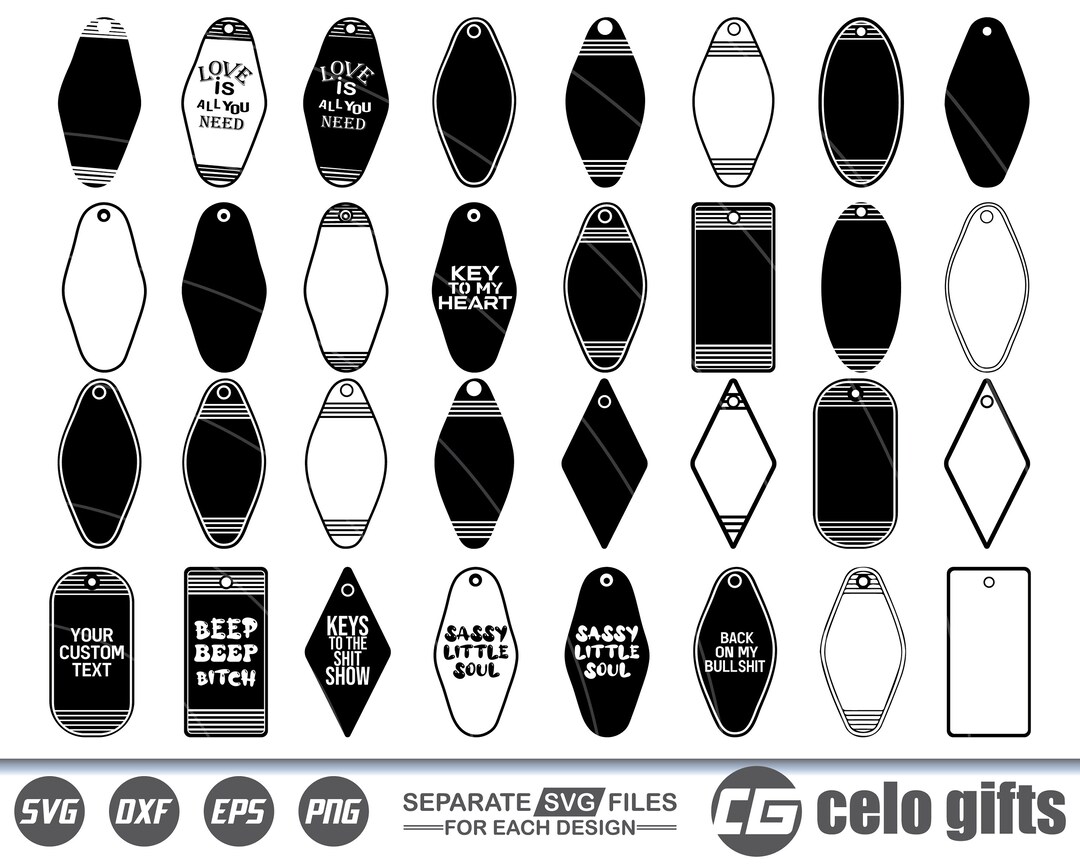 Motel Keychain SVG, Motel Keychain Vector, Cricut File, Clipart ...