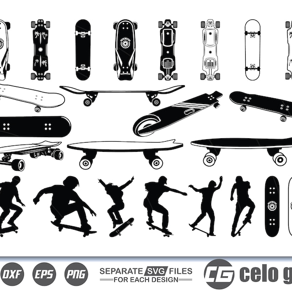 Skateboard Design Png Vector - Etsy