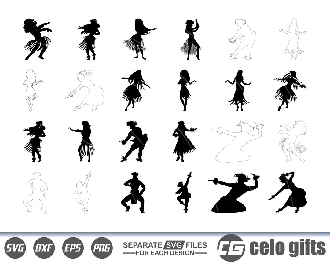 Hula Dancer SVG, Hula Dancer Vector, Cricut File, Clipart, Silhouette ...