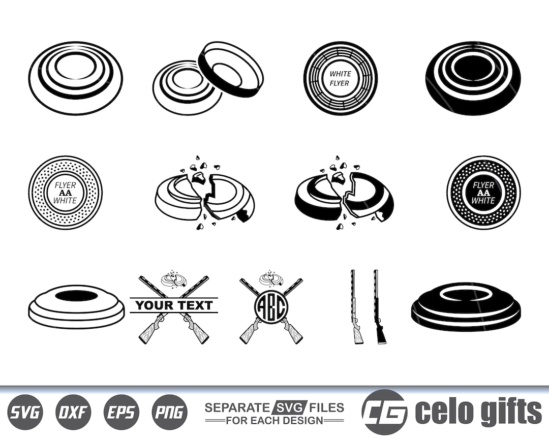 Clay Target SVG, Clay Target Vector, Cricut File, Clipart, Silhouette ...