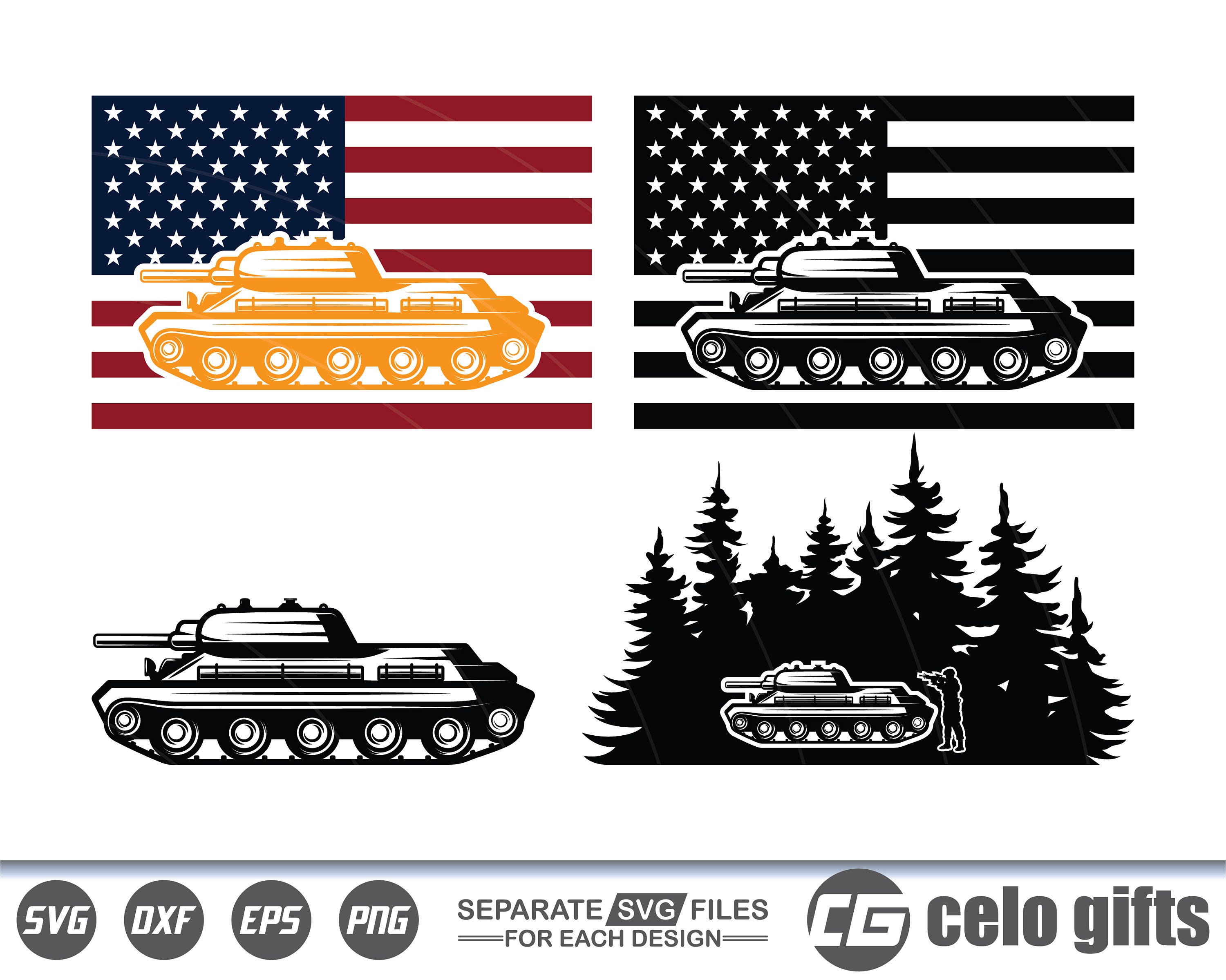 US Military Tank SVG, US Military Tank Vector, Cricut File, Clipart ...
