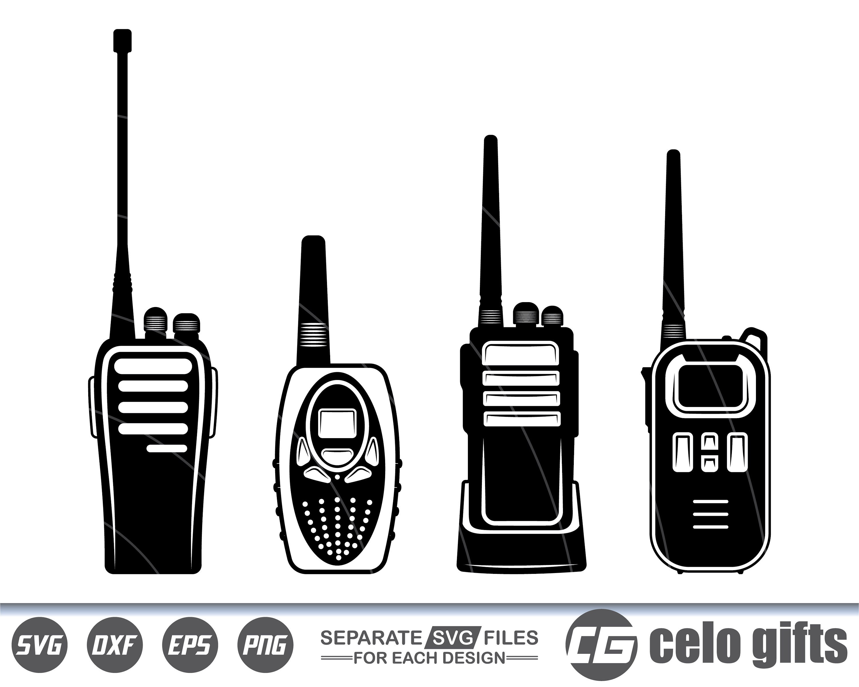 Walkie Talkie SVG, Walkie Talkie Vector, Cricut File, Clipart ...