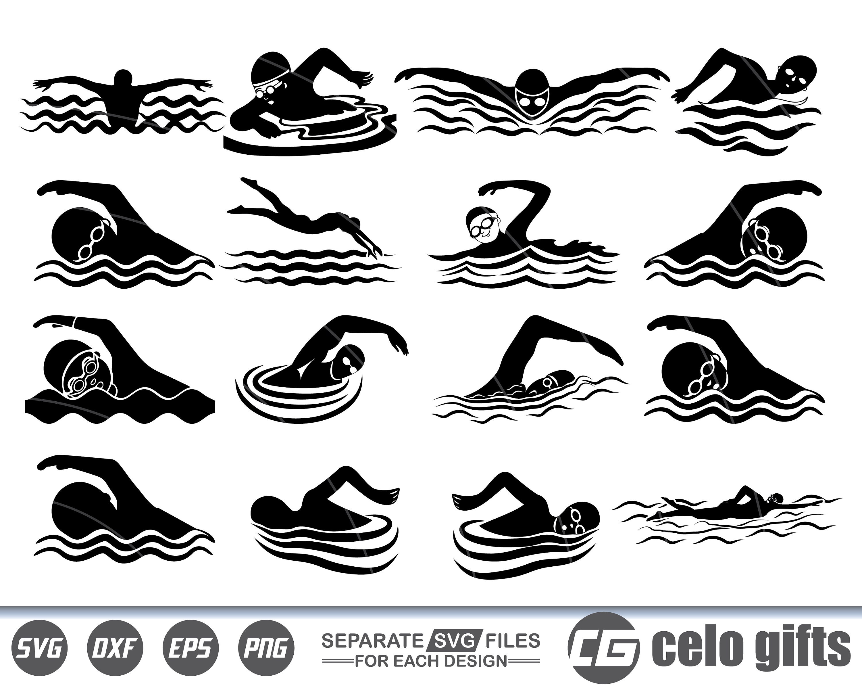 Swimming SVG, Swimmer SVG, Swim SVG, Swimming Vector, Cricut File ...