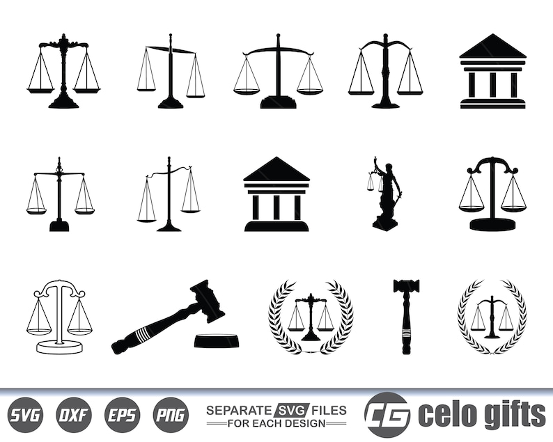 Escalas de Justicia SVG, Vector de Escalas de Justicia, Archivo Cricut ...